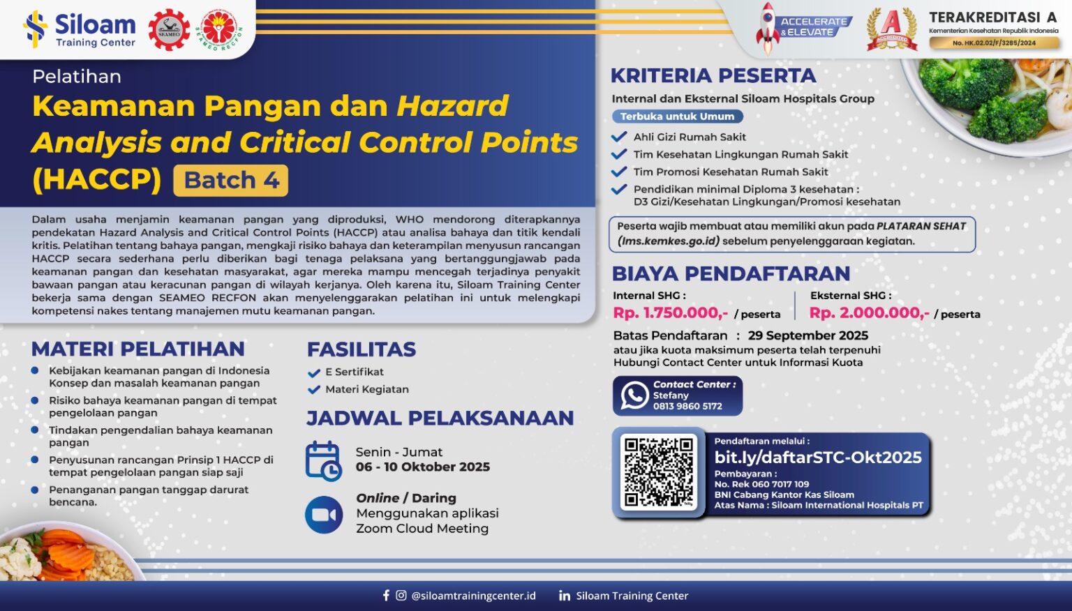 Pelatihan Keamanan Pangan dan Hazard Analysis & Critical Control Points ...